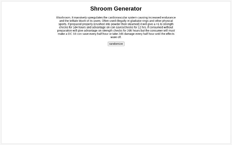 Shroom Generator