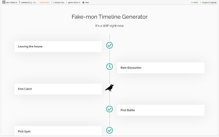 Fake-mon Timeline Generator