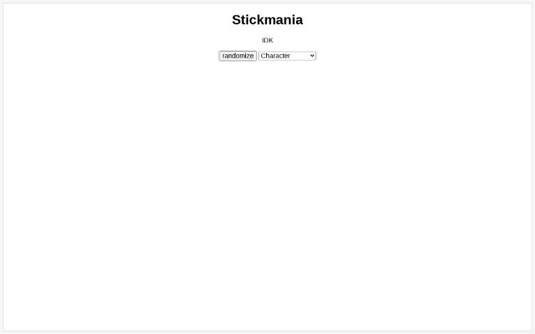 Stickmania ― Perchance Generator