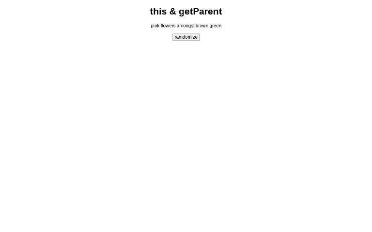 this & getParent ― Perchance Generator