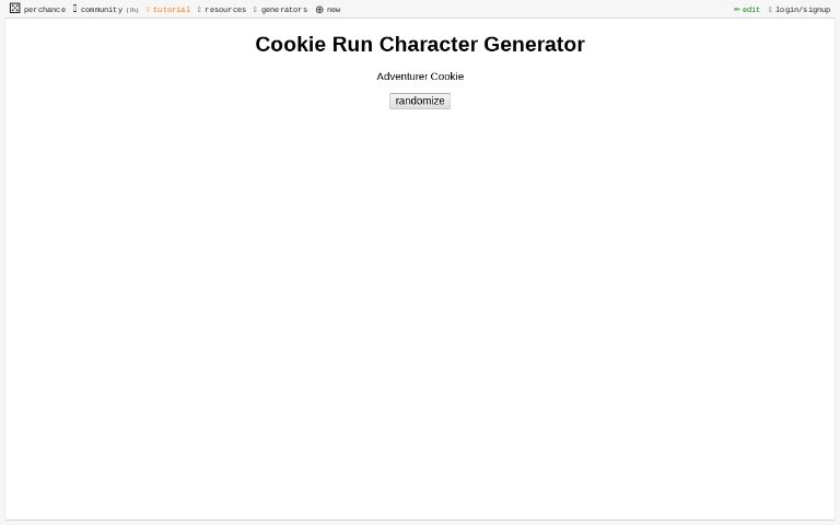 Cookie Run Character Generator
