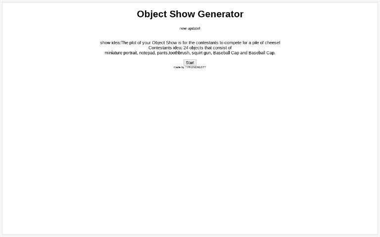 Object Show Generator