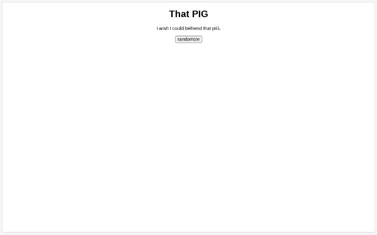 That PIG ― Perchance Generator