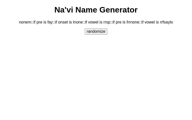 Na'vi Name Generator
