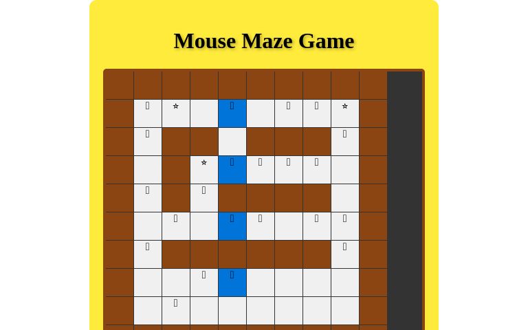 Mouse Maze Game ― Perchance Generator