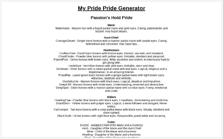 My Pride Pride Generator