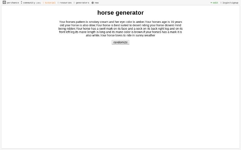 horse generator