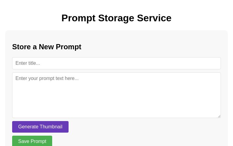 Prompt Storage Service ― Perchance Generator