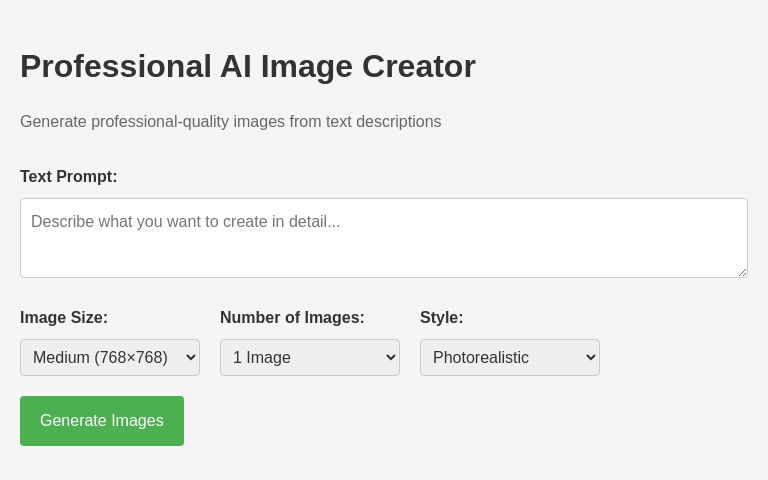 Professional AI Image Creator ― Perchance Generator
