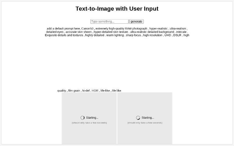 Text-to-Image with User Input ― Perchance Generator