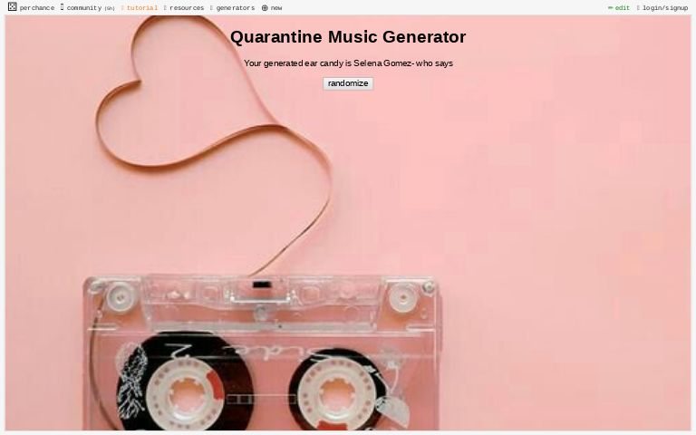Quarantine Music Generator