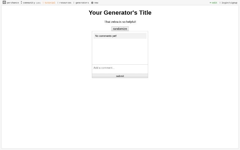 Minimal ― Perchance Generator