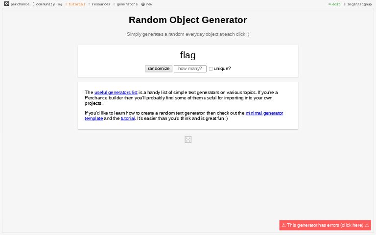 Random Object Generator