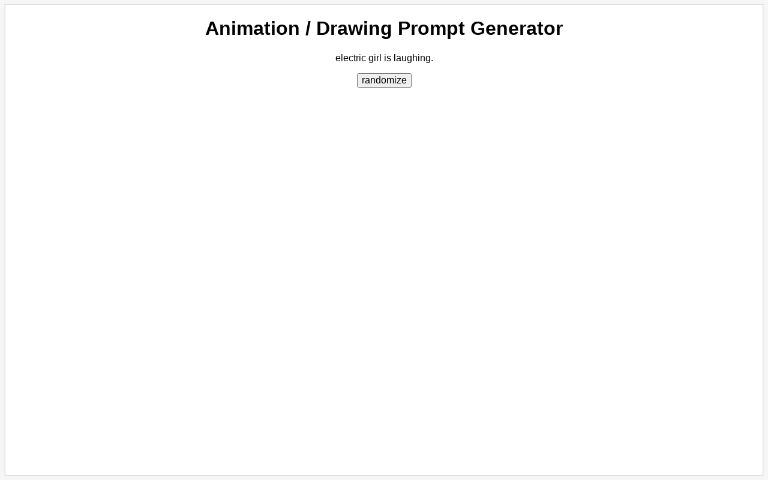 Animation / Drawing Prompt Generator