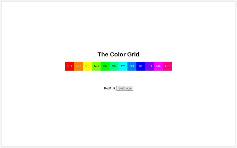 The Color Grid ― Perchance Generator