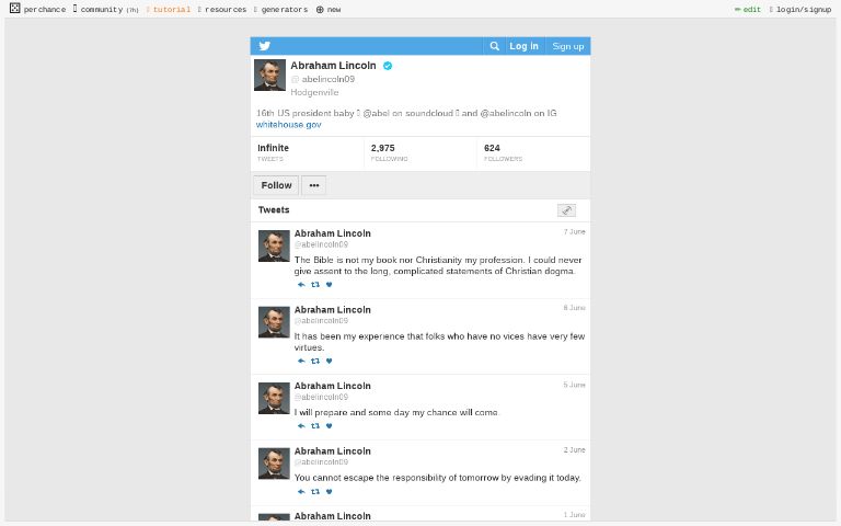 Twitter Feed Template ― Perchance Generator