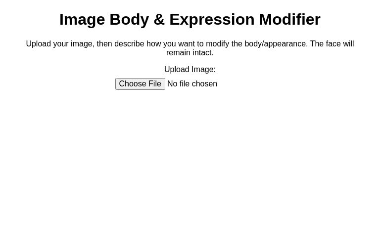 Image Body & Expression Modifier ― Perchance Generator