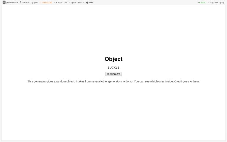 Object ― Perchance Generator