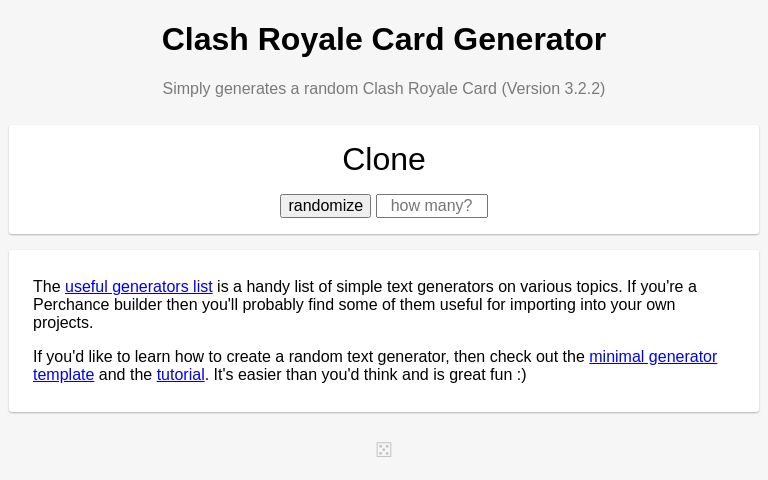 Clash Royale Card Generator