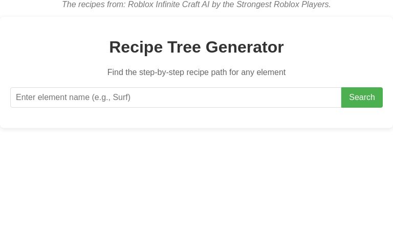 Recipe Tree Generator