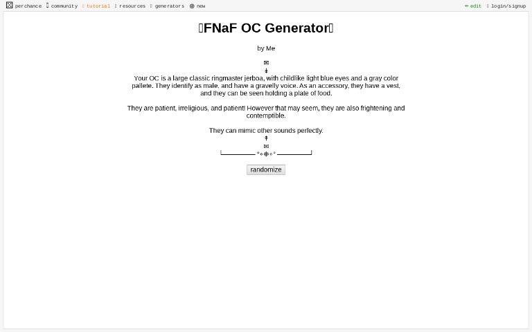 【FNaF OC Generator】