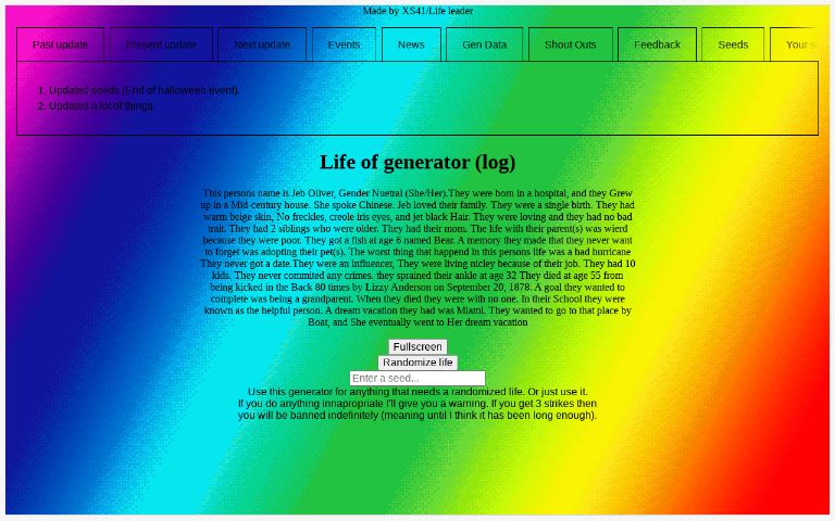 Life of generator (log)