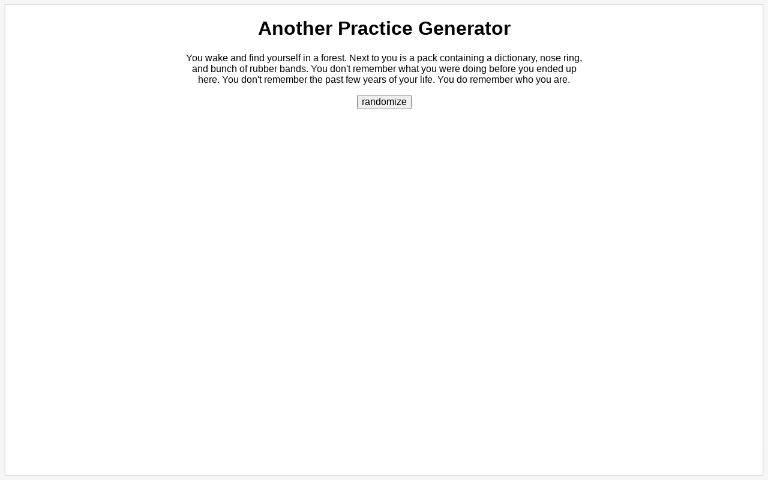 Another Practice Generator