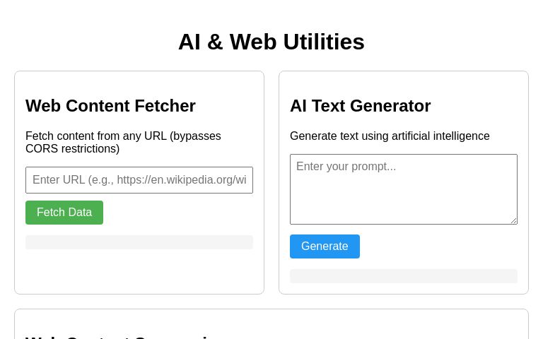 AI & Web Utilities ― Perchance Generator