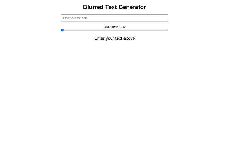 Blurred Text Generator