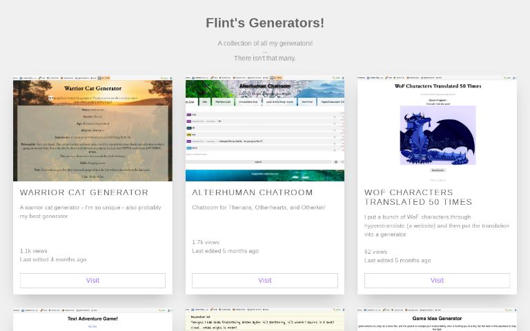 Flint's Generators!