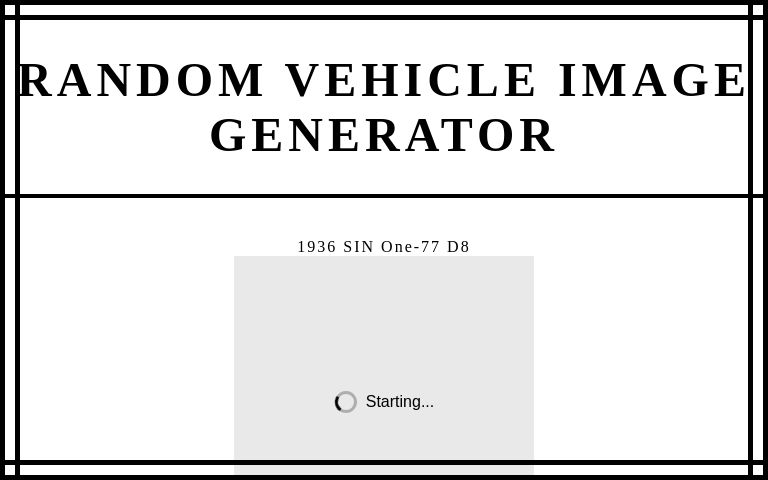 Random Vehicle Image Generator