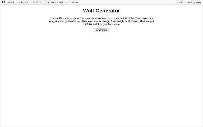 Wolf Generator