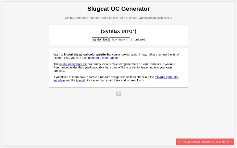 Slugcat OC Generator