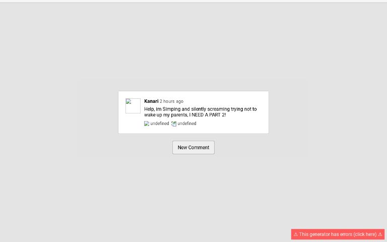 YouTube Comment Template ― Perchance Generator