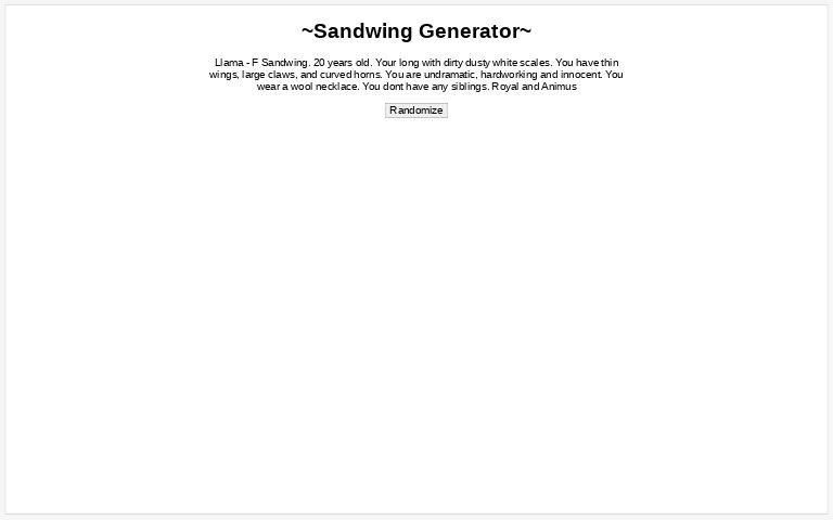 ~Sandwing Generator~