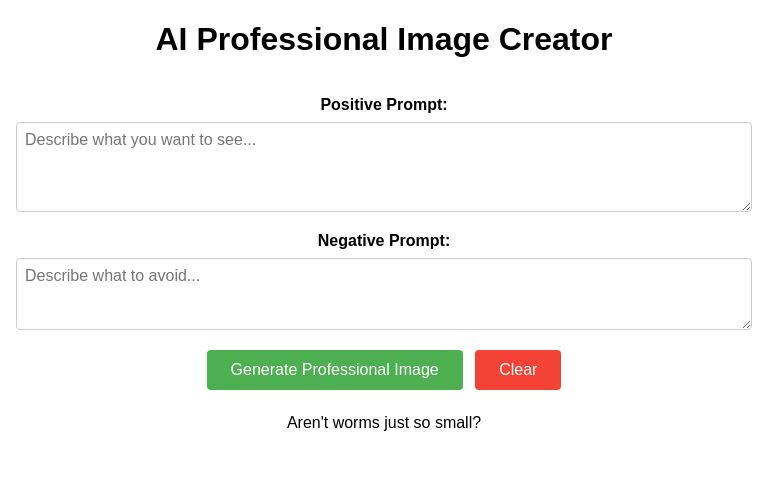 AI Professional Image Creator ― Perchance Generator