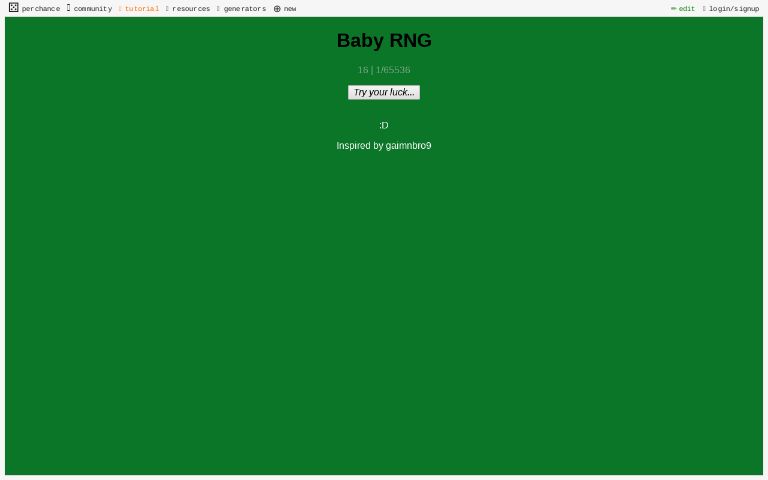 Baby RNG ― Perchance Generator