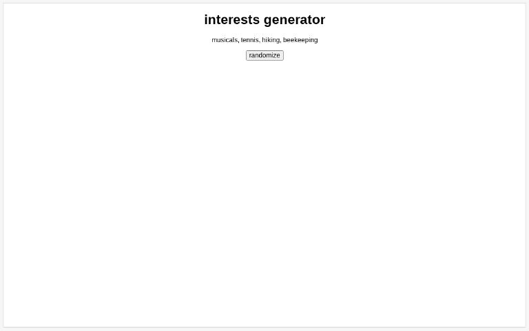 interests generator