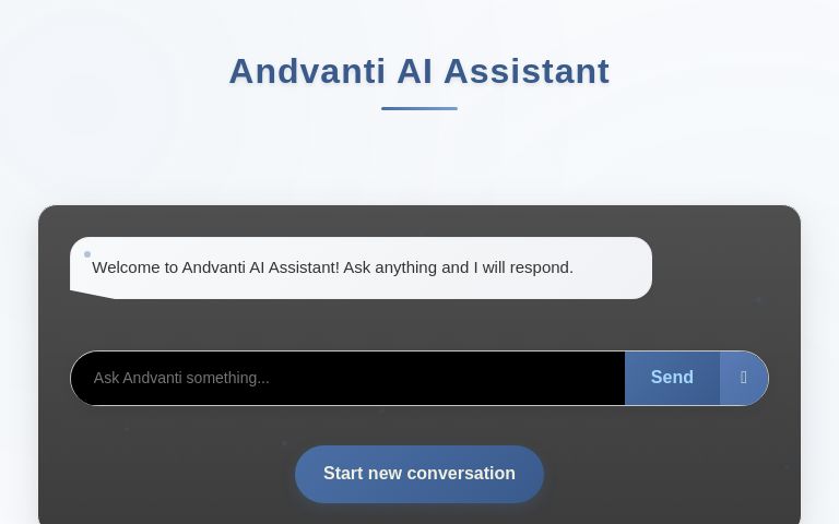 Andvanti AI Assistant ― Perchance Generator