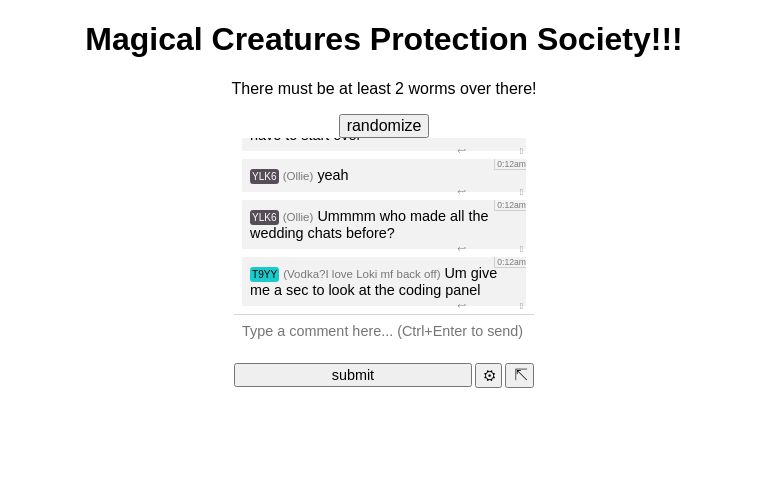 Magical Creatures Protection Society!!! ― Perchance Generator