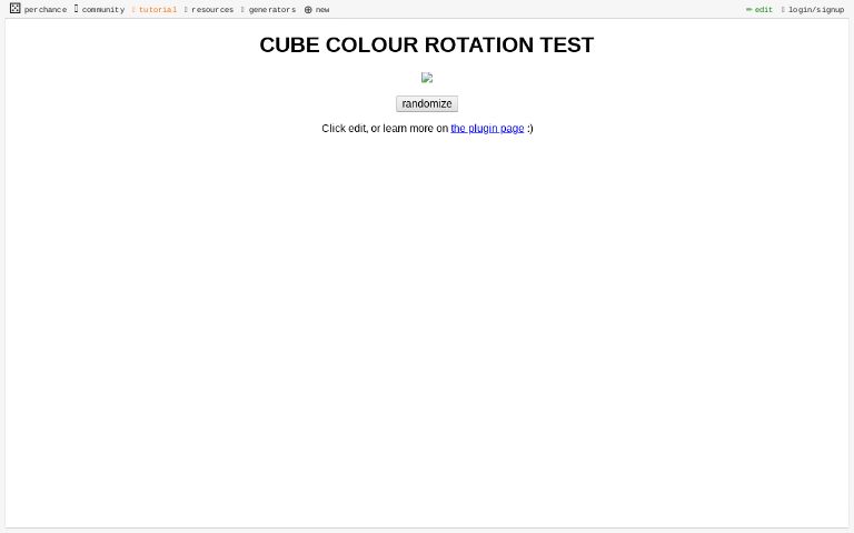 CUBE COLOUR ROTATION TEST ― Perchance Generator