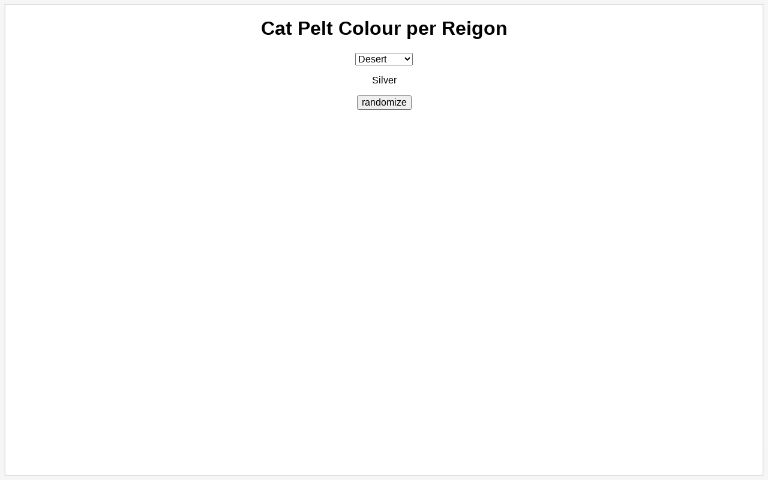 Cat Pelt Colour per Reigon ― Perchance Generator