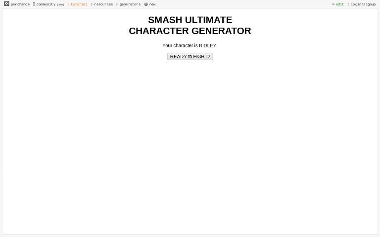 SMASH ULTIMATE CHARACTER GENERATOR