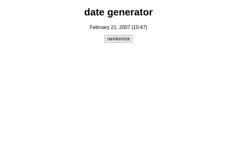 date generator