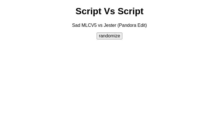 Script Vs Script ― Perchance Generator