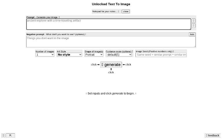 Unlocked Text 2 Image ― Perchance Generator