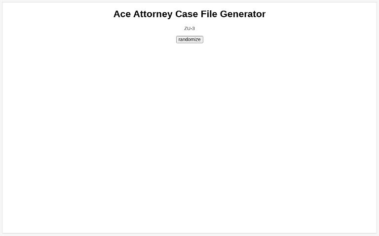 Ace Attorney Case File Generator
