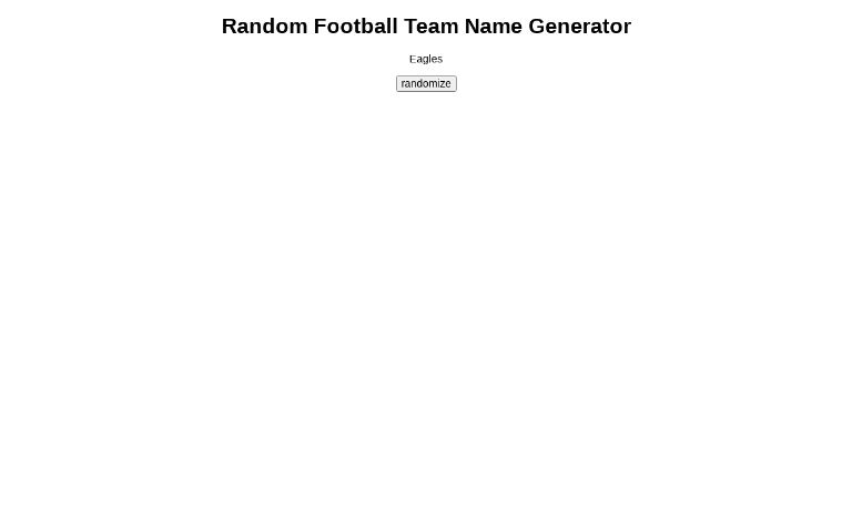 Random Football Team Name Generator
