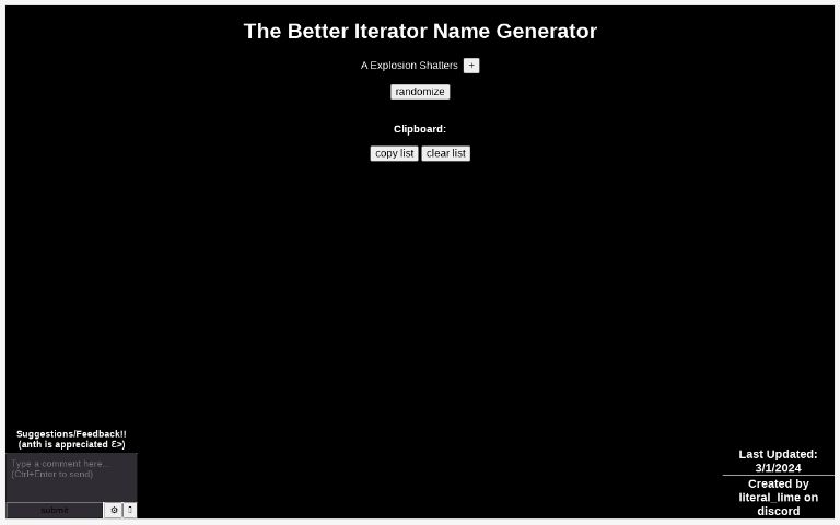 The Better Iterator Name Generator
