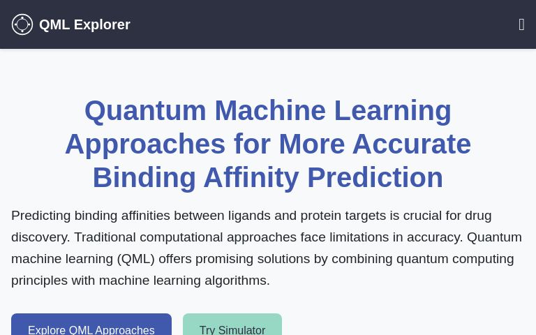 Quantum Machine Learning Approaches for More Accurate Binding Affinity Prediction ― Perchance ...